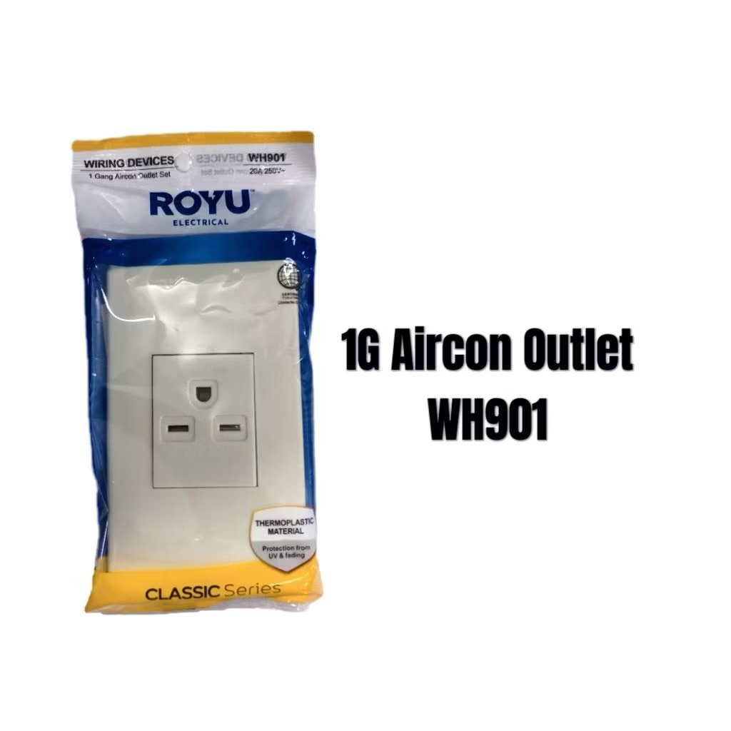 ROYU 1Gang Aircon outlet WH901 | Shopee Philippines