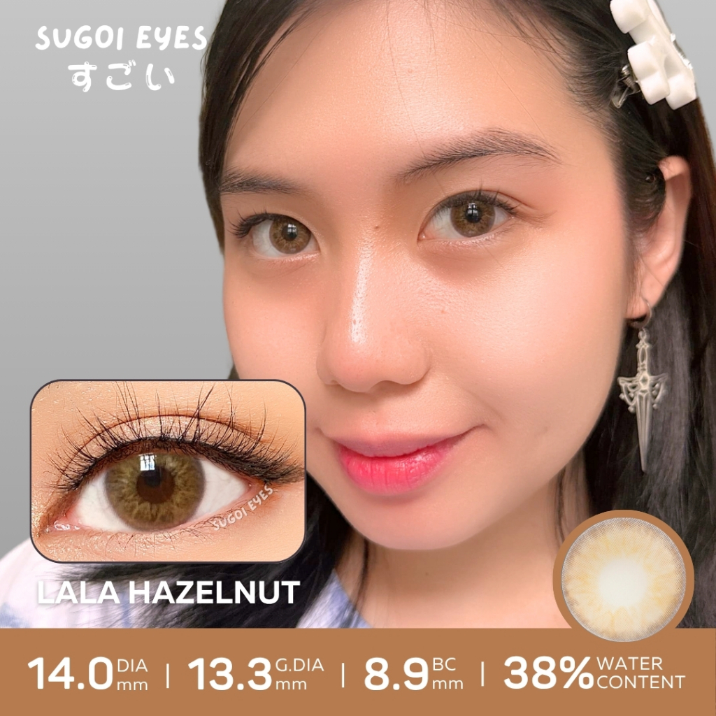 [Gwyshop] Sugoi Eyes LALA Hazelnut Contact Lens | Shopee Philippines
