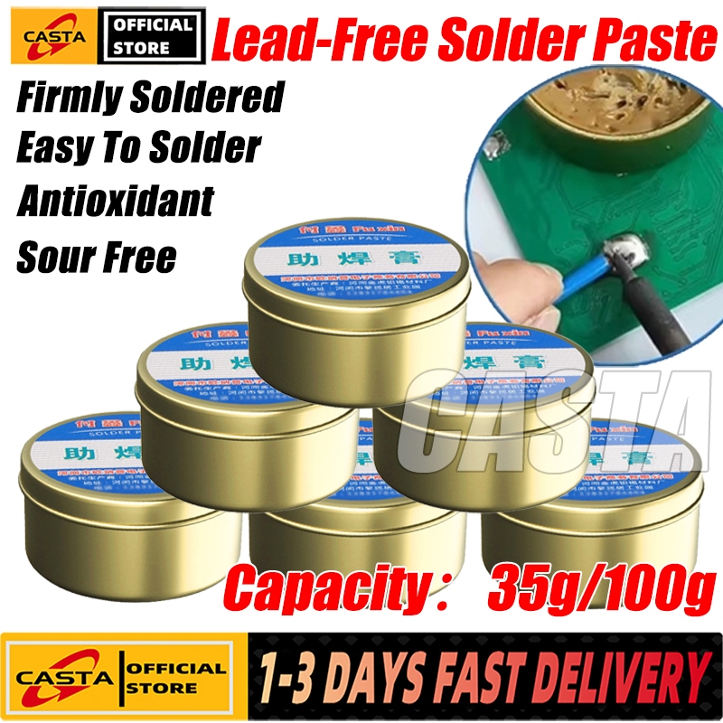 Lead-Free Solder Paste 35g/100g Easy To Tin No-Clean Solder Paste DIY ...