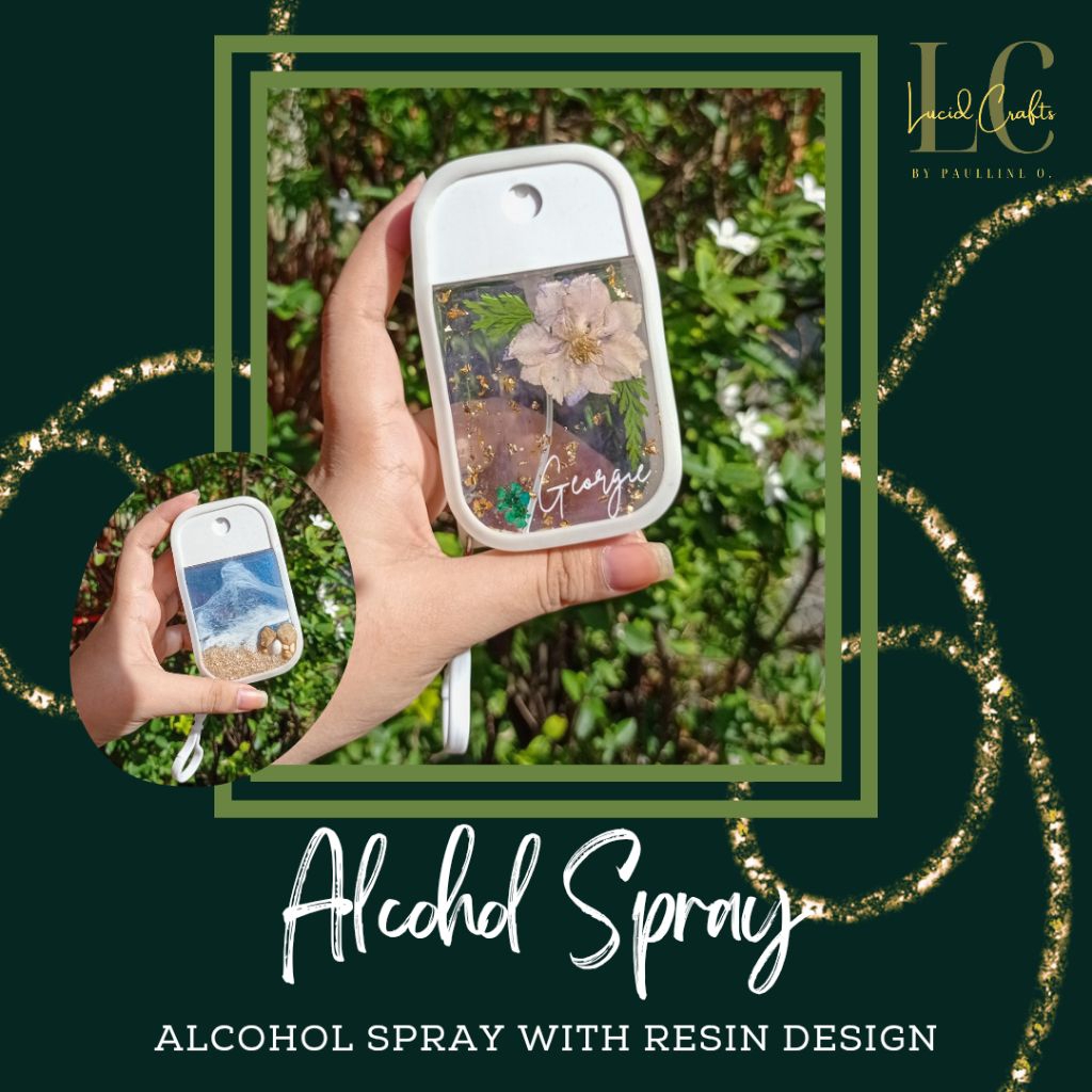 LUCIDCRAFTS II Personalized Alcohol Spray with Resin Design | Shopee ...