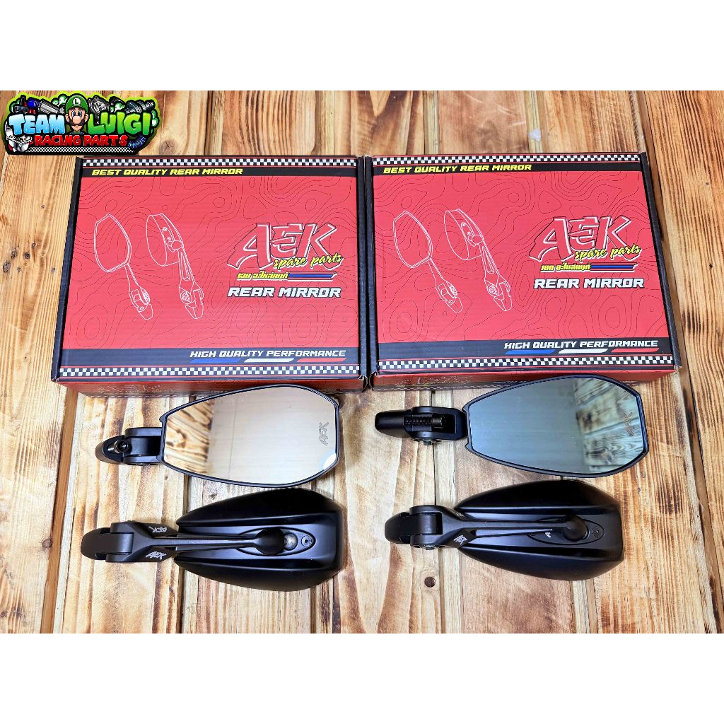 AEK FULL CNC UNIVERSAL SIDE MIRROR CLEAR LENS & BLUE LENS 100% MADE IN ...
