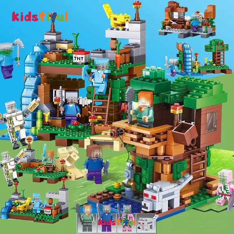 Building Block Toys My World Set Water House with Minifigures Block ...