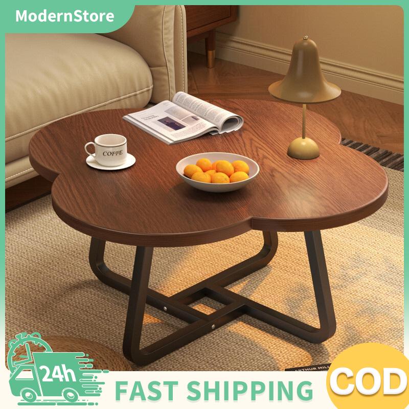 ⚡COD⚡Coffee Tables Living Room Four-leaf Clover Shape Balcony Tea Table ...