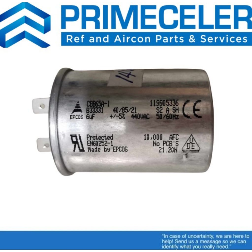 Capacitor 6uf EPCOS brand/ 440VAC | Shopee Philippines