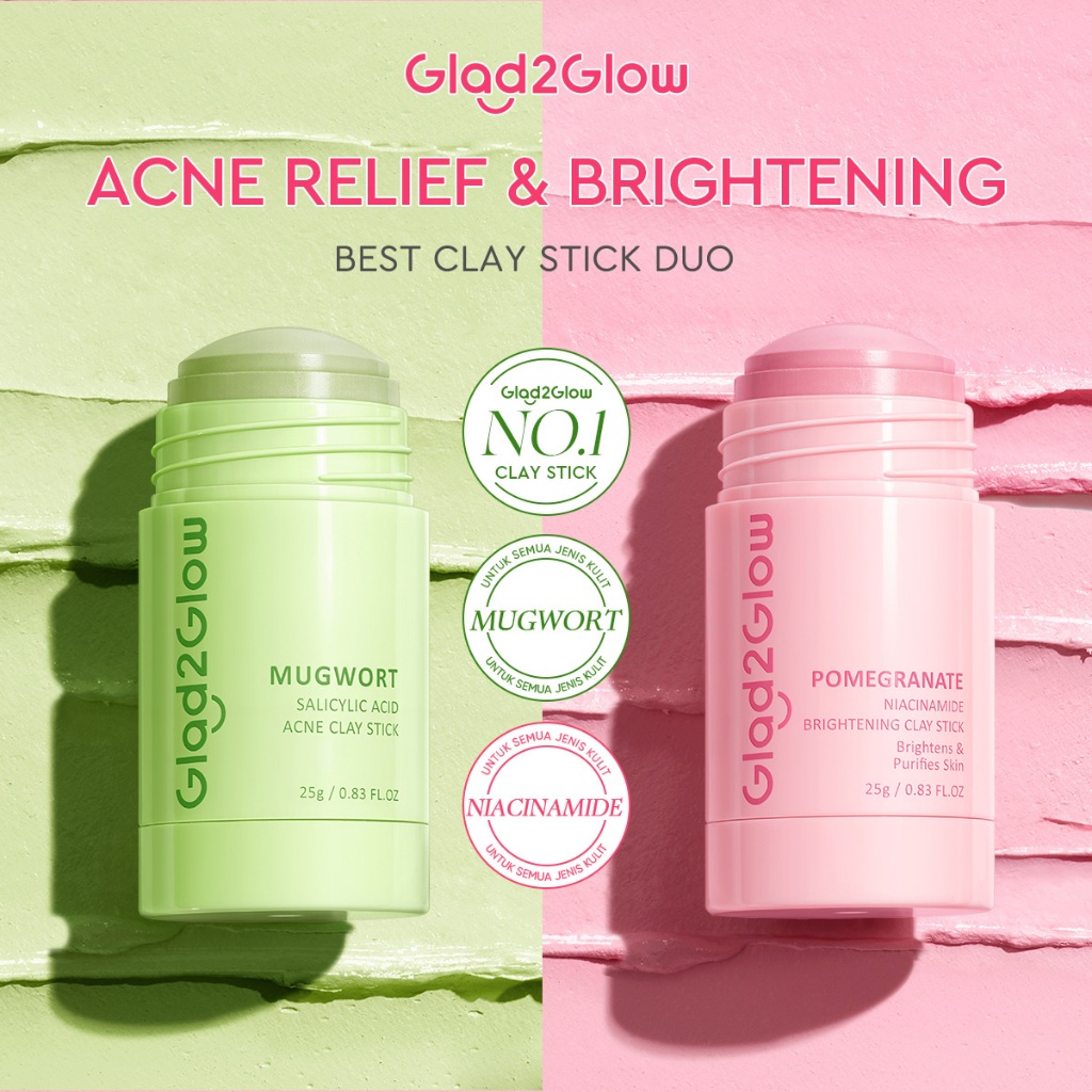 [G2G] Glad2Glow Brightening & Acne Care Facial Clean Mugwort Mud Mask ...