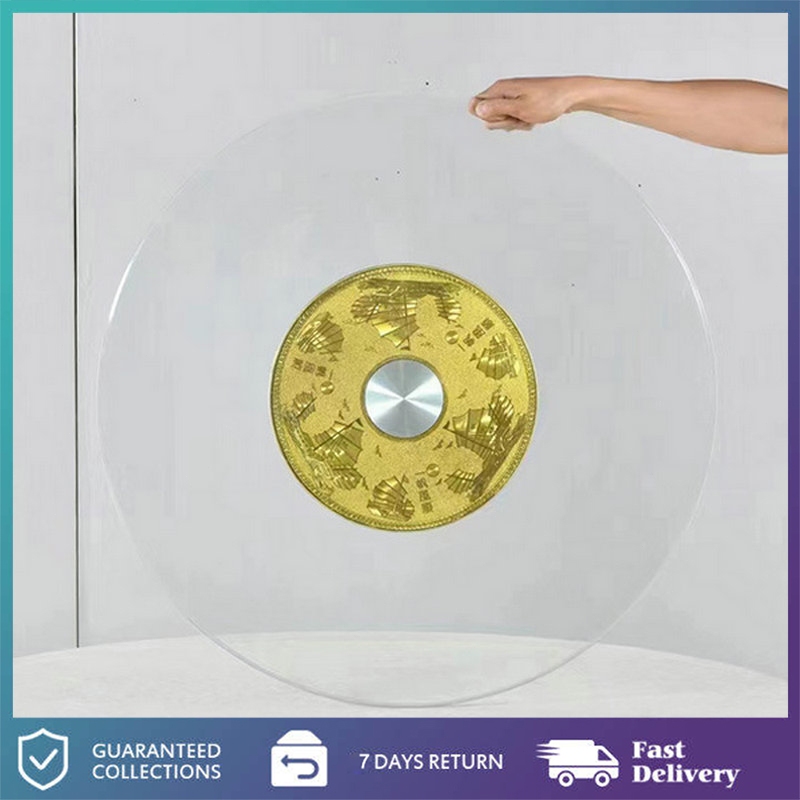 Tempered Glass Rotating Top Table / Turning Glass Top 60cm/80cm/50cm ...