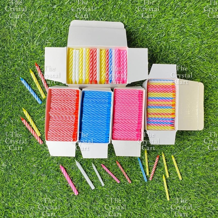 Birthday Candle 288pcs/144pcs Set Spiral Candle Assorted Color TCC ...