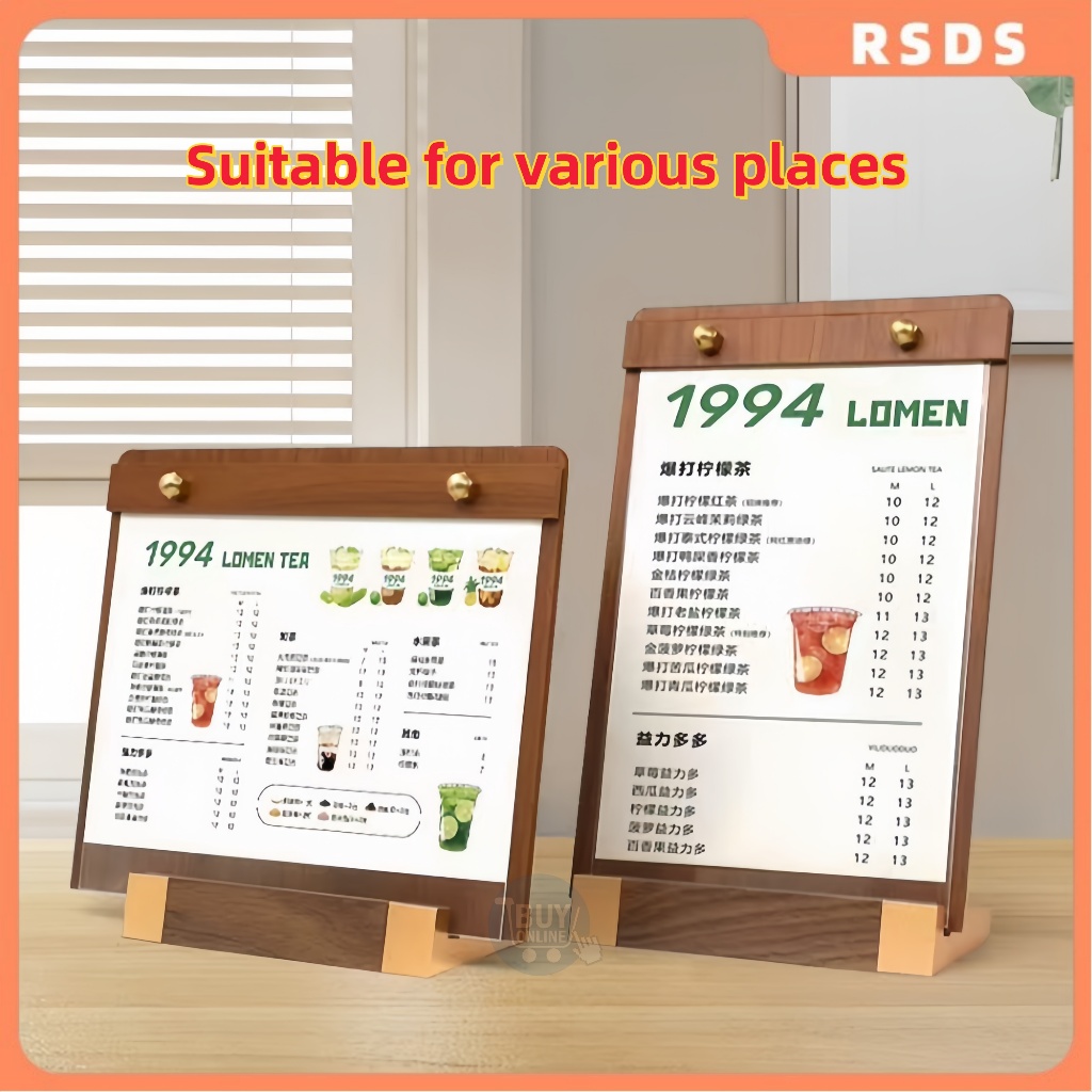 Walnut desktop display billboard milk tea coffee shop restaurant ...