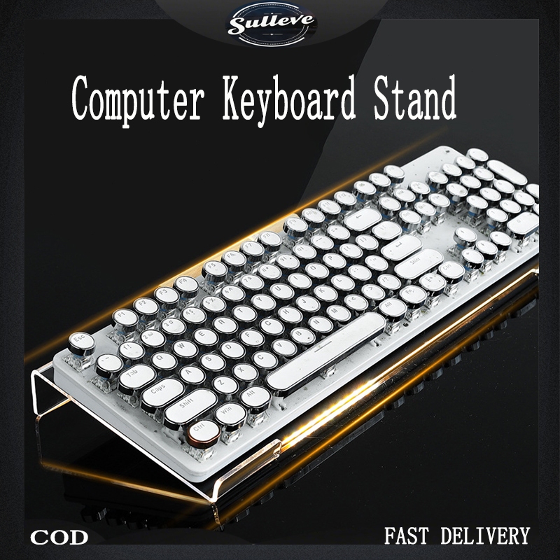 (COD)Acrylic Keyboard Riser Acrylic Tilted Computer Keyboard Stand With ...