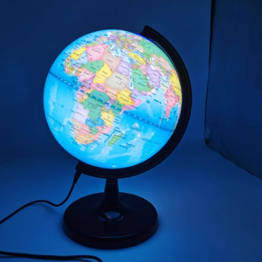 30cm Educational Learning Geography Rotating World Map Globe with Light ...