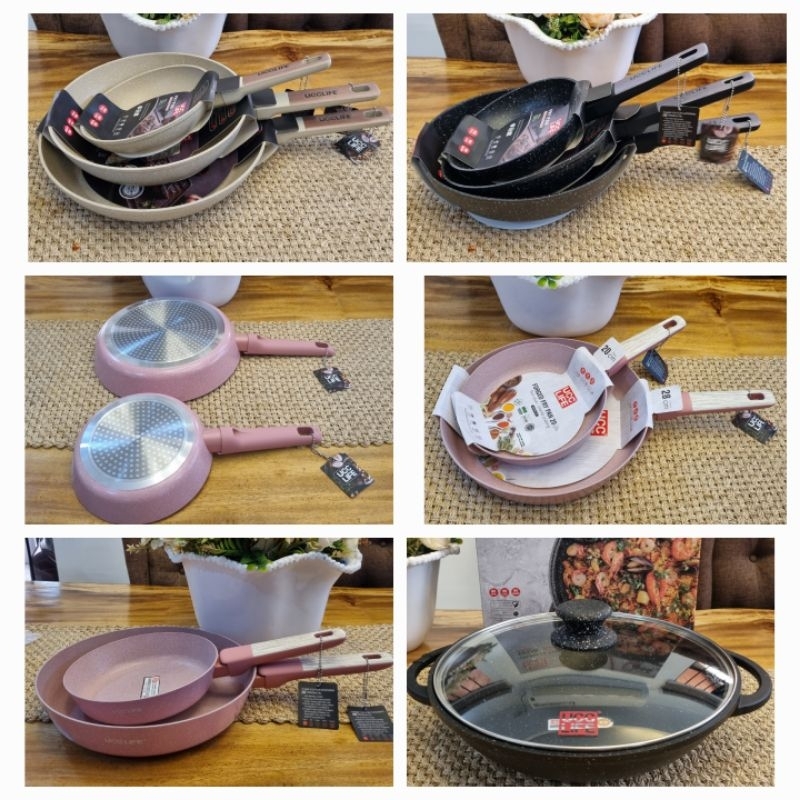 Ucc Life Fry pan / Wok Pan and wok with 2 handlw induction ready ...