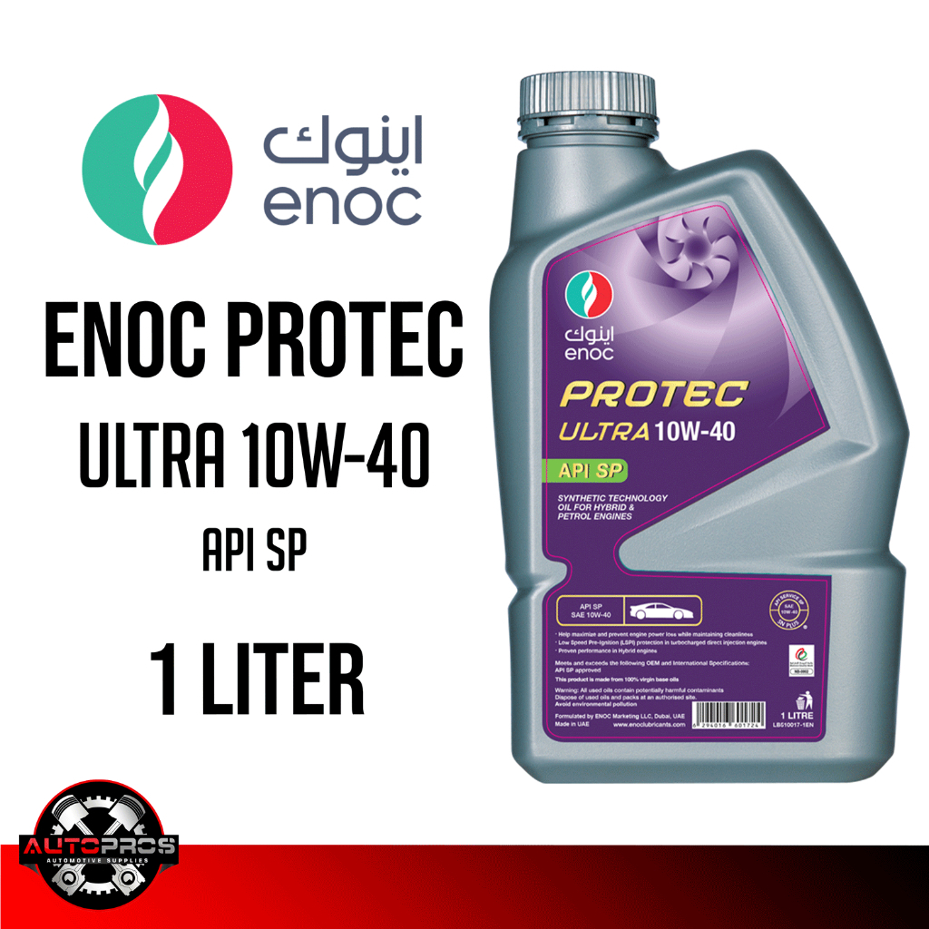 ENOC PROTEC ULTRA PLUS 10W-40 Semi Synthetic Gasoline Oil API SP 1 ...