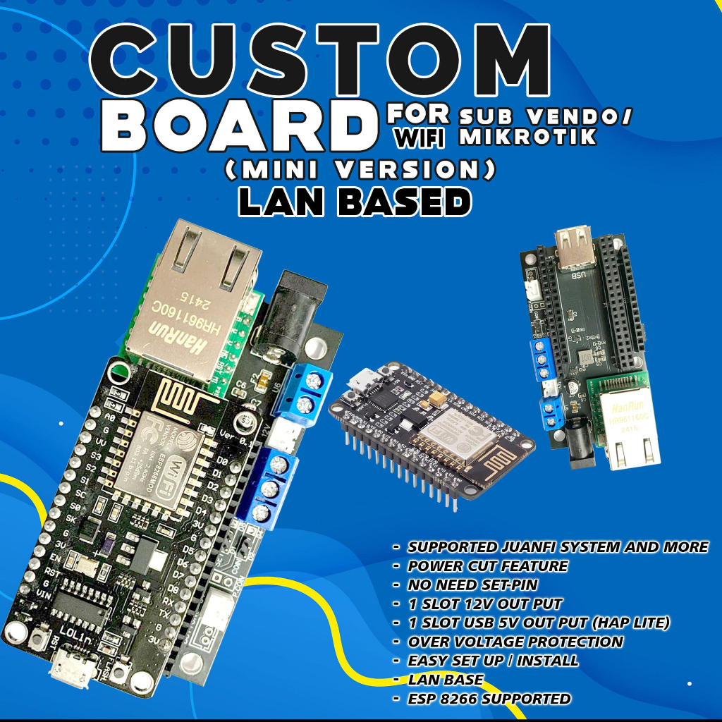 AZTECH | Lan Base Custom Board for JuanFi and Wireless Sub-Vendo Pin D4 ...