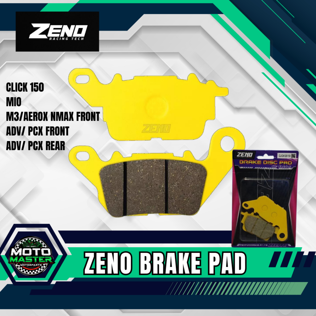 ZENO BRAKE PAD | CLICK150 / MIO / M3/AEROX/NMAX FRONT / ADV/PCX FRONT ...