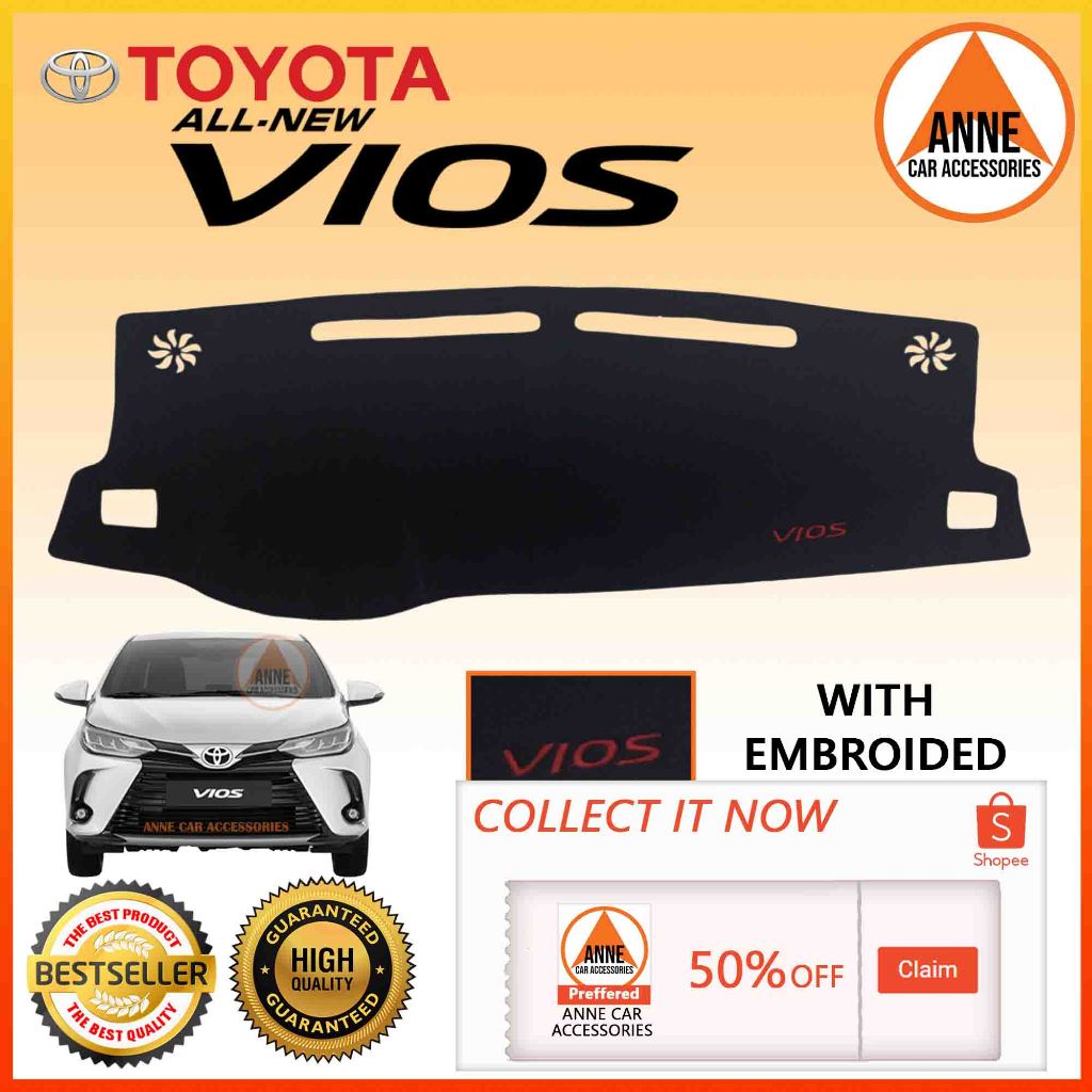 Dashboard Cover for Toyota Vios Gen 2 2007 - 2013 / Gen 3 2014 - 2018 ...