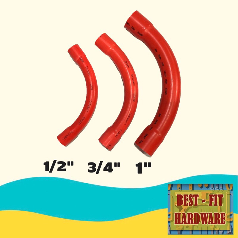 PVC Orange Electrical Long Elbow # 1/2 INCH / # 3/4 INCH / # 1 INCH ...