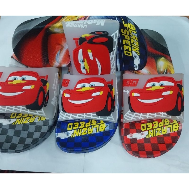 Character Cars Slippers for Kids Small (24-29) | Shopee Philippines