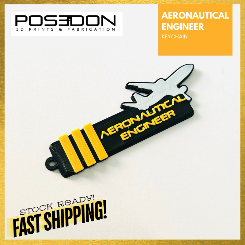 Aeronautical Aeromechanic Engineer Keychain (3D Printed) Sold per pc ...