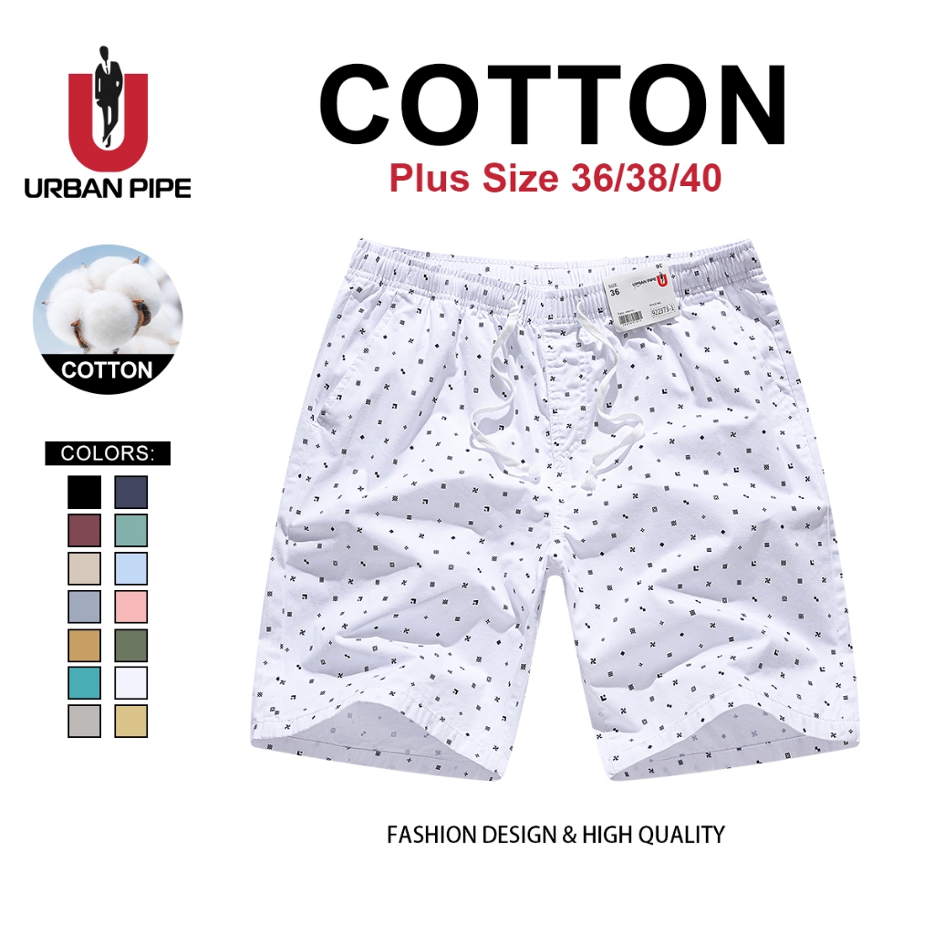 URBAN PIPE Plus Size 36/38/40 Shorts For Men Below The Knee Printing ...