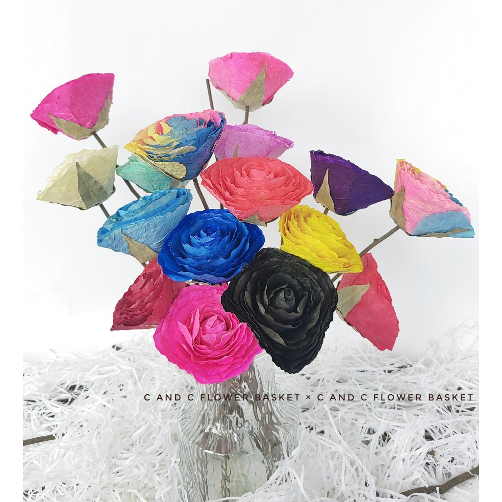 ROSE PRESERVED Fossilized Flowers LARGE size with STEM | Shopee Philippines