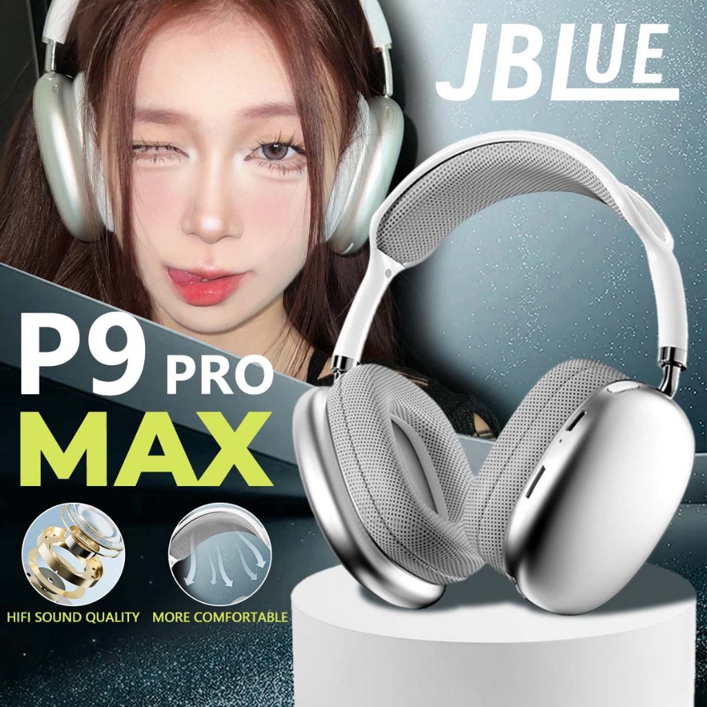 JBLue P9 Pro Max Wireless Headphones 5.3 Hifi Sound Quality Bluetooth ...