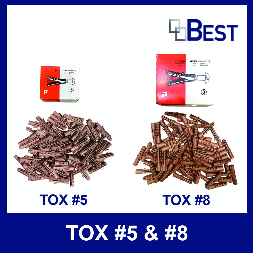 Wall Plug Tox #5 #8 (1 box) | Shopee Philippines