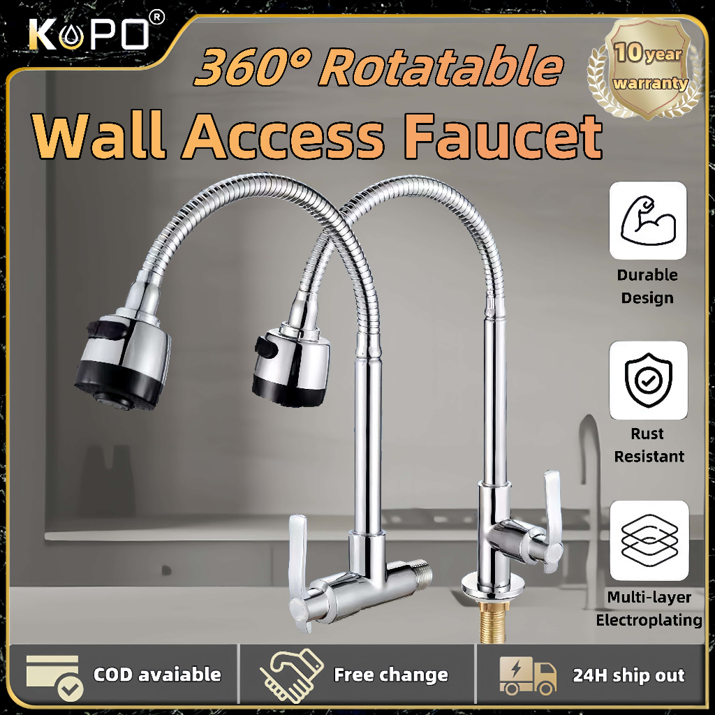 2 Mode Universal Kitchen Vertical Tap Sink Wall Mounted Stainless Steel ...