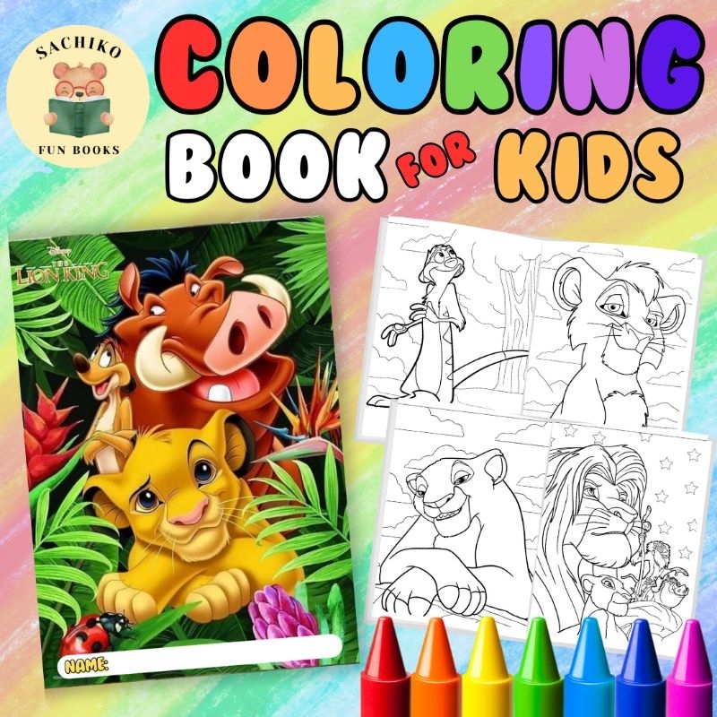 DISNEY THE LION KING COLORING BOOK SACHIKO FUN BOOKS | Shopee Philippines