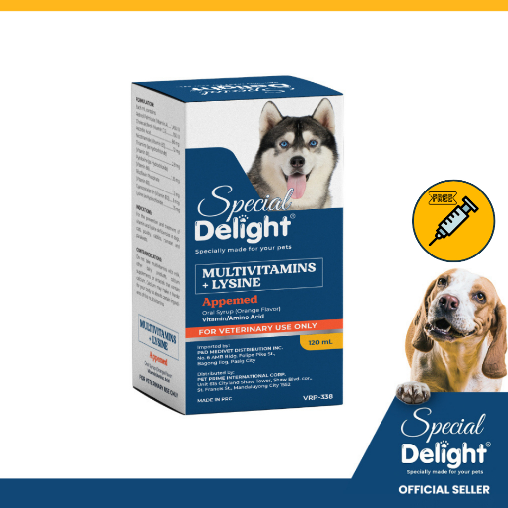 Special Delight APPEMED Multivitamins + Lysine Oral Syrup Orange Flavor ...