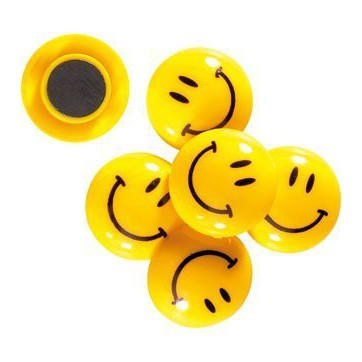 4pcs Magnets Clamp Fridge Locker Wardrobe/Mini Smile Round Magnet ...