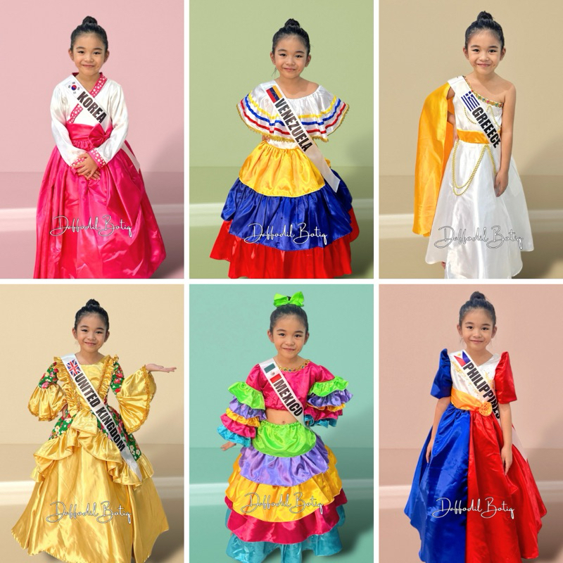 UNITED NATIONS COSTUME FOR KIDS | FREE SASH | Shopee Philippines