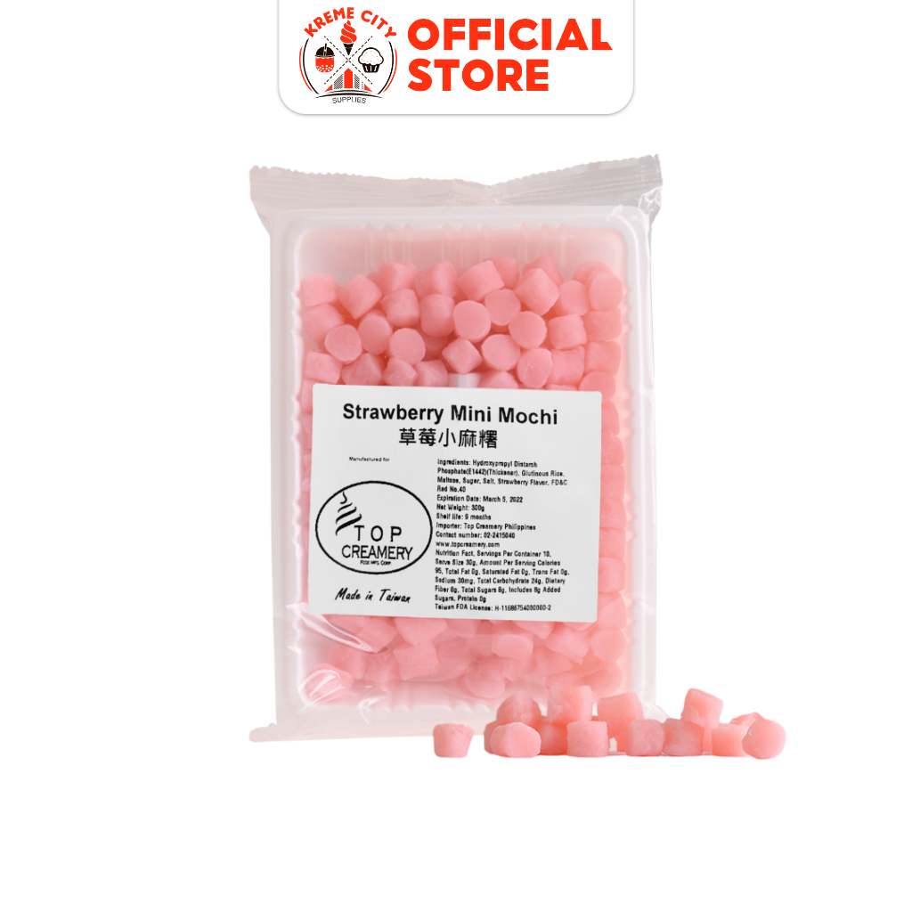 TOP Creamery Strawberry Mini Mochi 300g | Shopee Philippines