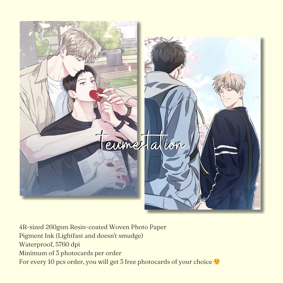 Between the Lines BL Manhwa 4R Photocards (3 pcs. minimum per order ...