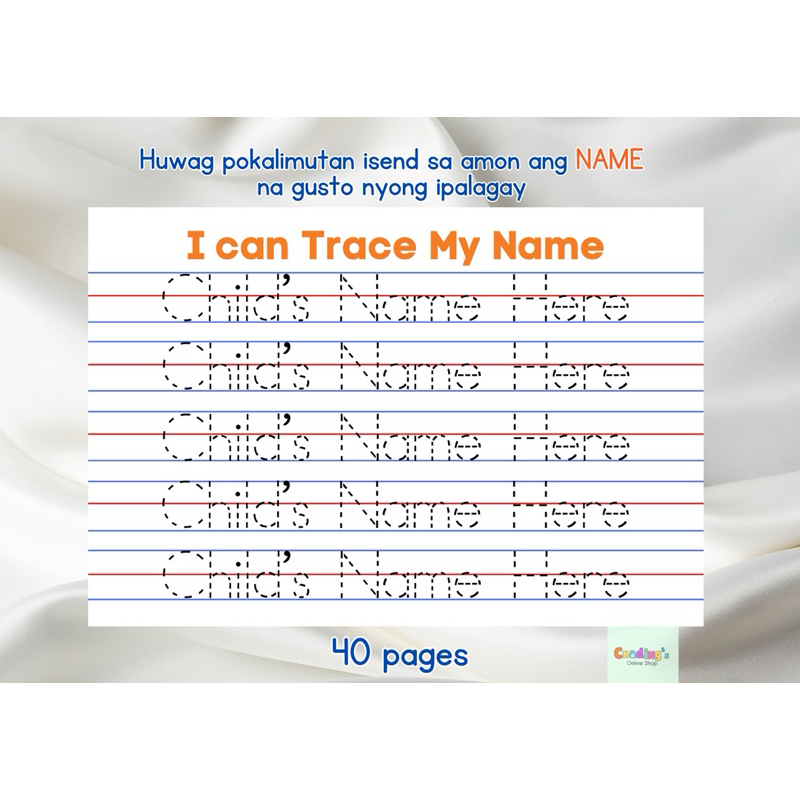 PERSONALIZED TRACING PAD(NAMES,ALPHABET,NUMBER,and SHAPES) | Shopee ...