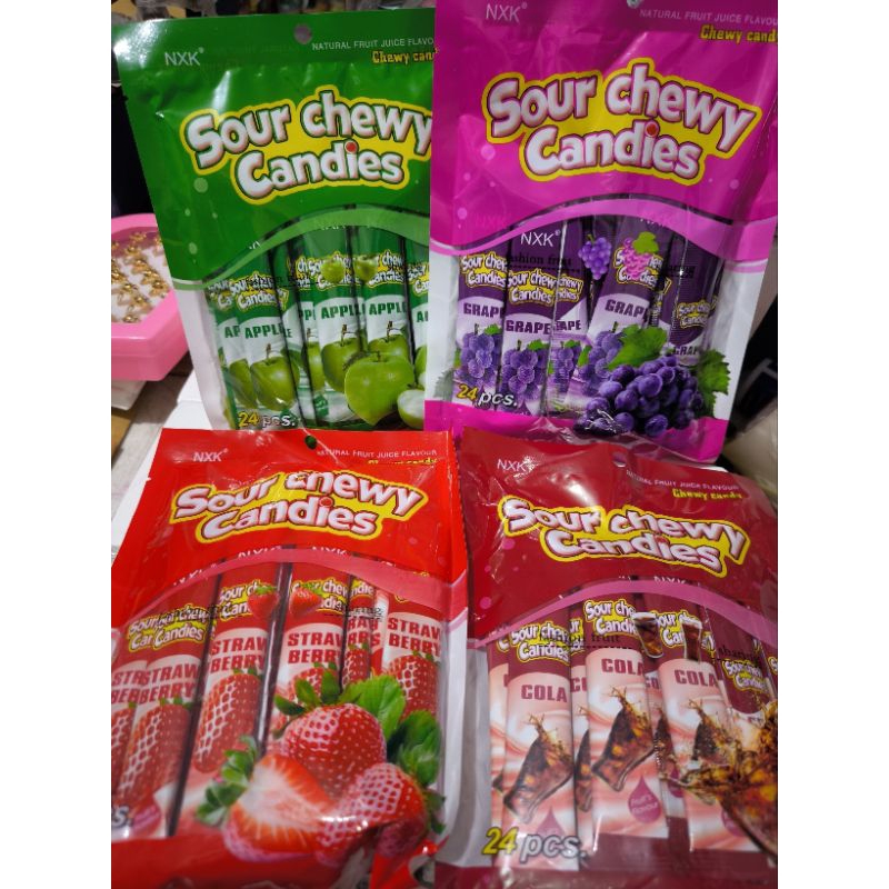 CHEWY candies Sour flavor 24pcs/pack | Lootbag Filler, Paninda, Party ...