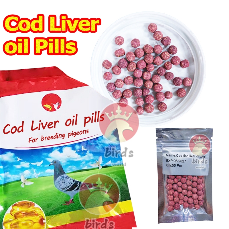 Cod fish liver oil pills for pigeon breeding, pigeon racing young ...