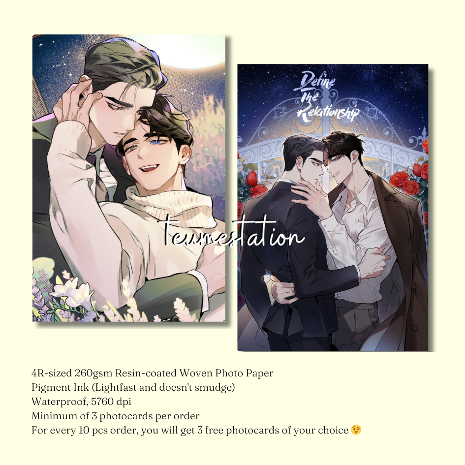 Define the Relationship BL Manhwa 4R Photocards (3 pcs. minimum per ...