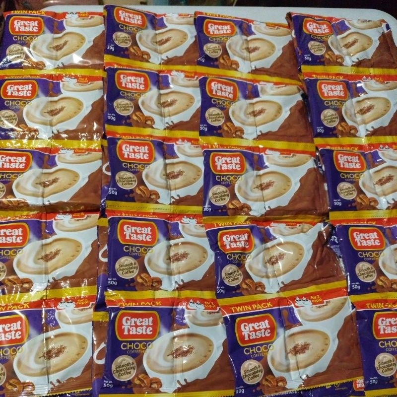 Great Taste Choco Coffee Mix Twin Pack 50gx10s | Shopee Philippines