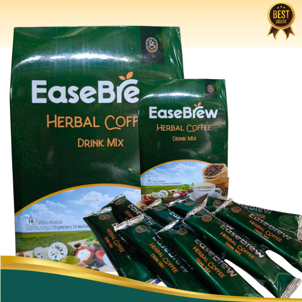 EaseBrew Herbal Coffee Drink Mix 100% Organic (2 BOX) | Shopee Philippines