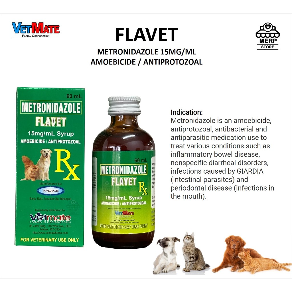 FLAVET METRONIDAZOLE 15mg/ml Syrup | Shopee Philippines