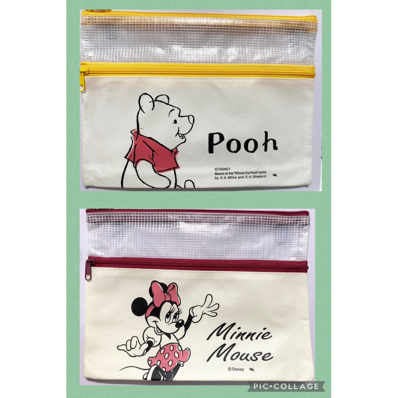 Disney A5 Zipper Case Pouch Mini Envelope Winnie the Pooh Minnie Mouse ...