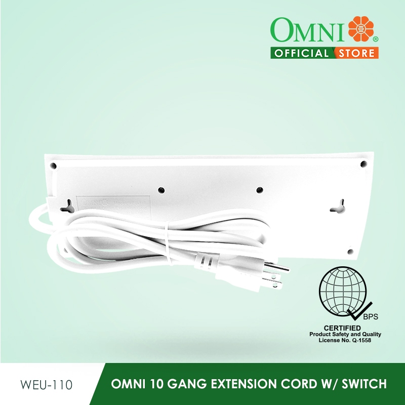 OMNI 10 Gang Extension Cord w/ Switch - WEU-110-PK | Shopee Philippines