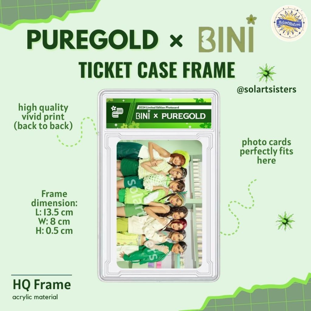 Puregold x Bini Photocard Case BINI Photo card Frame Mikha Maloi Aiah ...