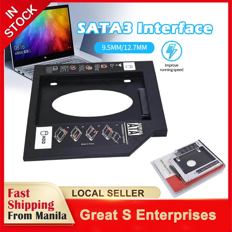 Universal hdd caddy 9.0mm 12.7mm SATA to SATA 2nd SSD HDD Hard Drive ...