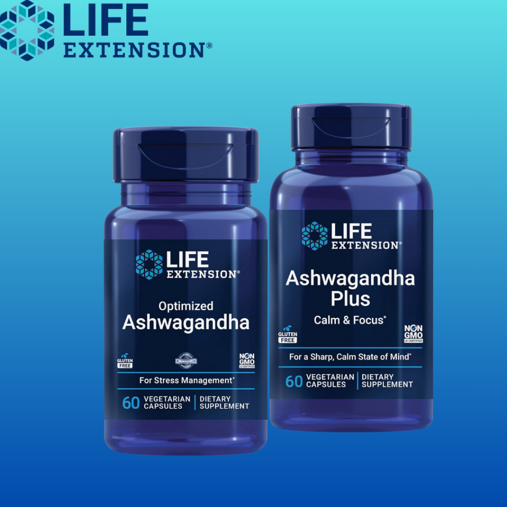 Life Extension, Optimized Ashwagandha & Ashwagandha Plus | Shopee ...