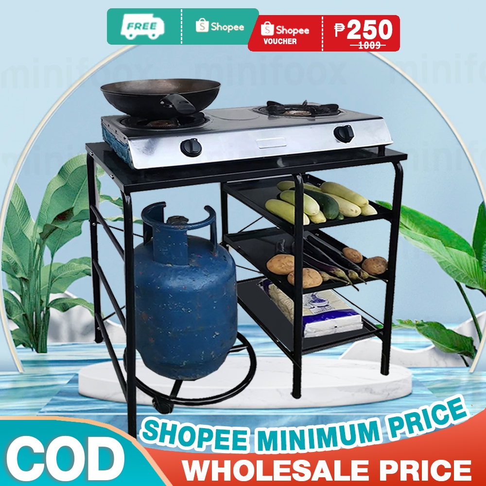 Gas Stove Stand Heavy Duty Kitchen Organizer Rack Kitchen Storage Rack ...