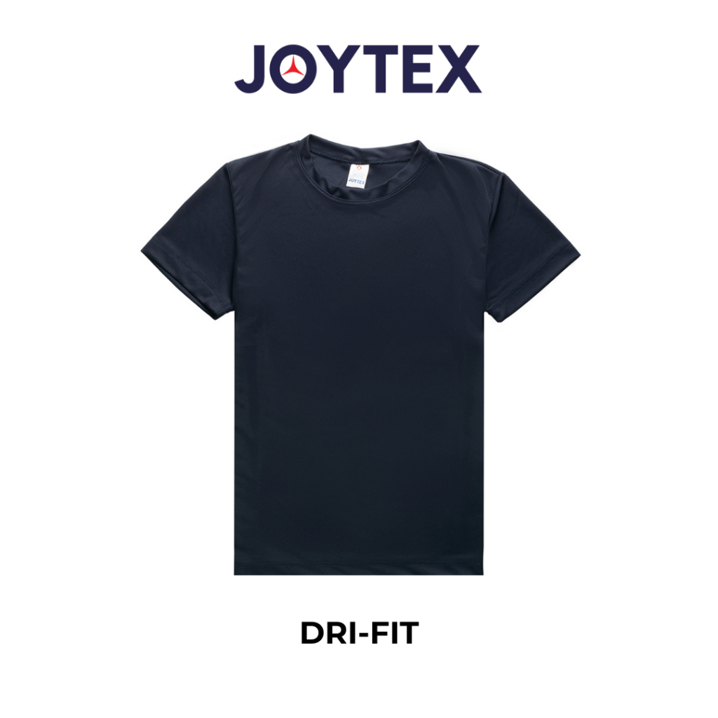 JOYTEX Dri-Fit Round Neck Navy Blue Plain Shirt | Shopee Philippines