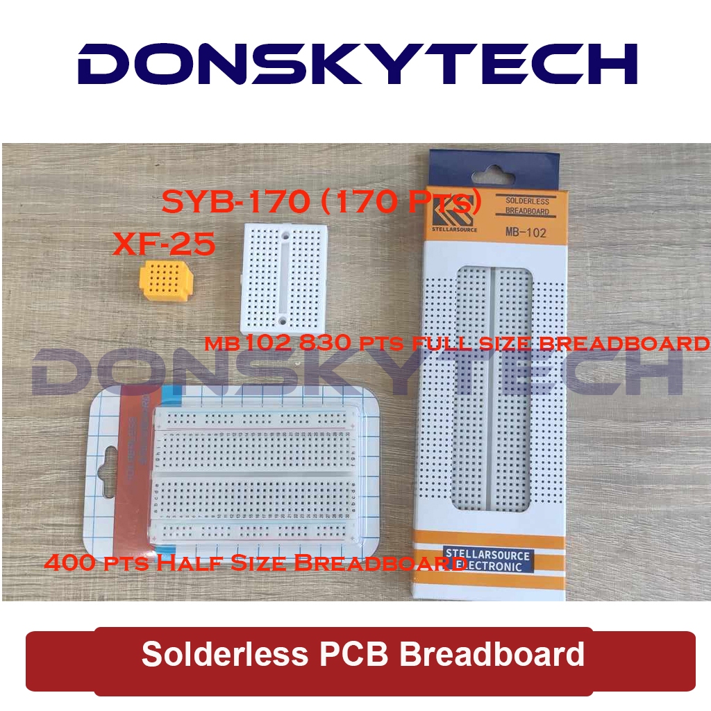 Solder Less PCB Breadboard Circuit Solderless Half Full Size XF-25 SYB ...