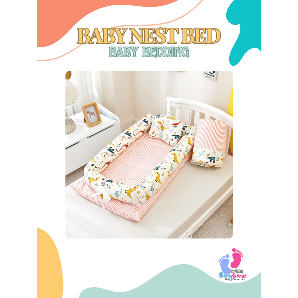 BabyGenic 3 in 1 Portable Newborn Baby Nest Bed with Pillow (Washable ...