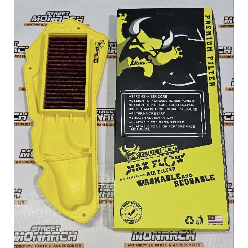 DYNOPRO WASHABLE HI FLOW AIR FILTER FOR HONDA ADV 160 / PCX 160 / CLICK ...